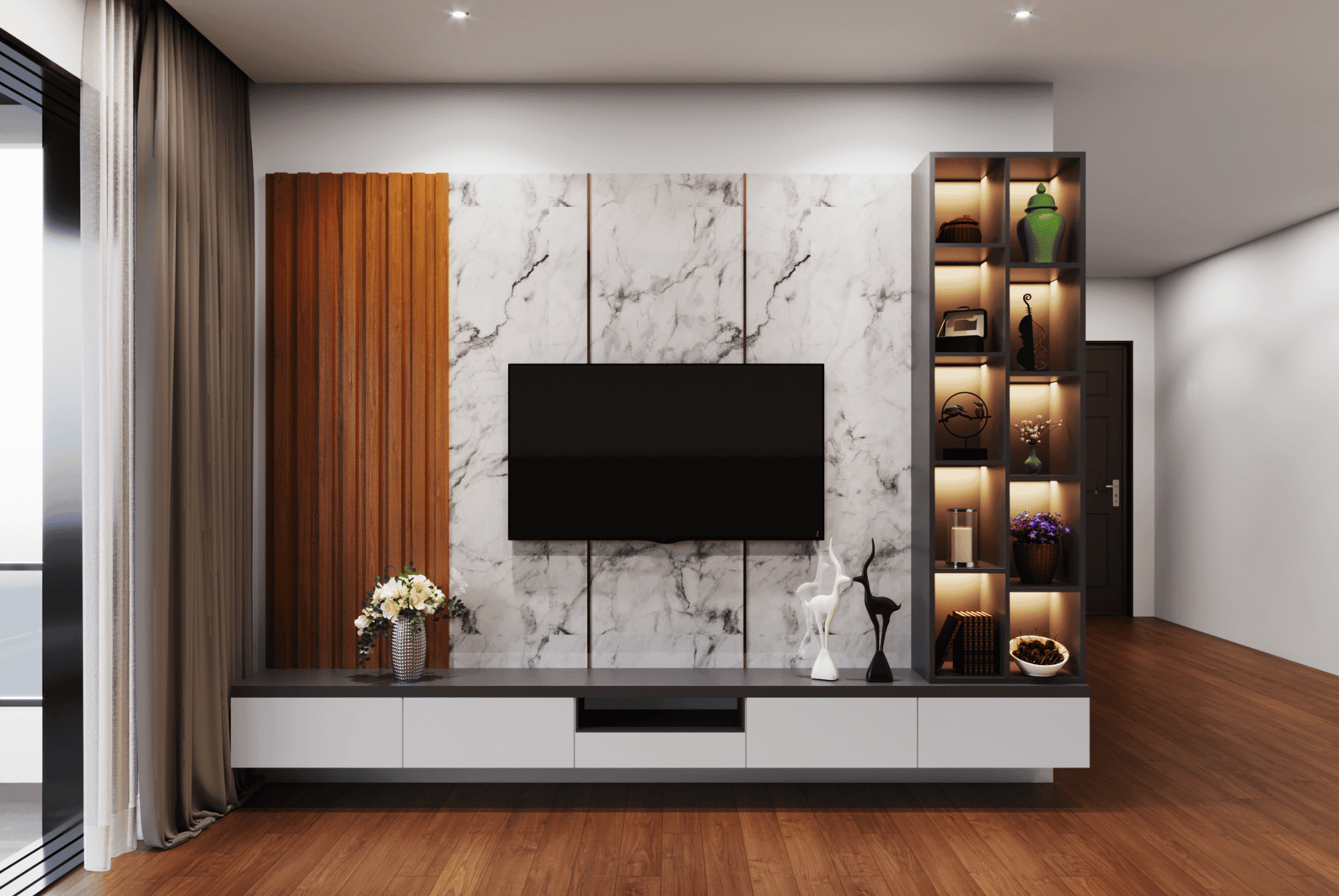 TV Units Portfolio | Stylish Entertainment Centers by Saysha Interiors